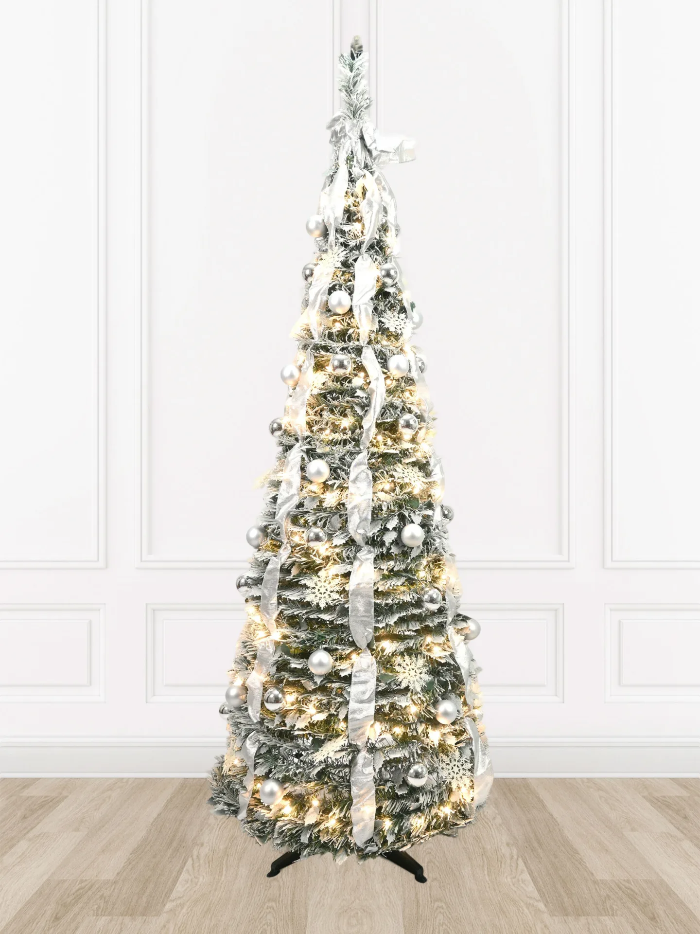 Silver Snow Christmas Tree - 6ft/7ft NONUO Artificial Christmas Trees